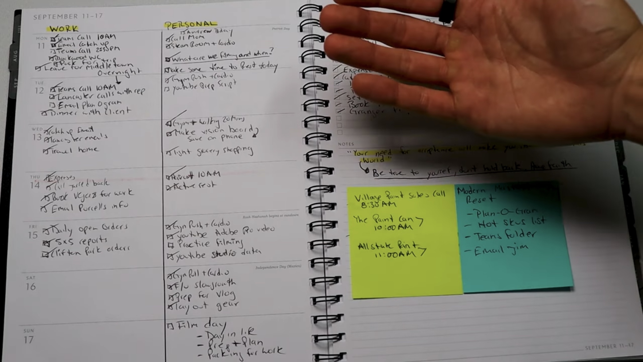 Planner Spotlight: Frankie Molinelli’s work + personal planner (Staples ...